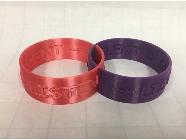 Free STL file Wrist Band for Teachers & Students 👽・3D printer design to ...