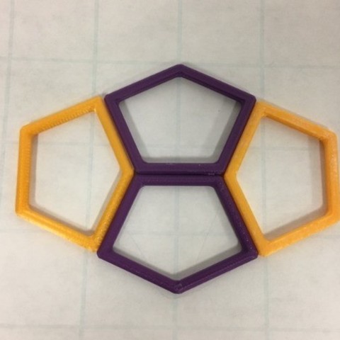 Download free STL file Tessellation of an Equilateral Pentagon • 3D ...