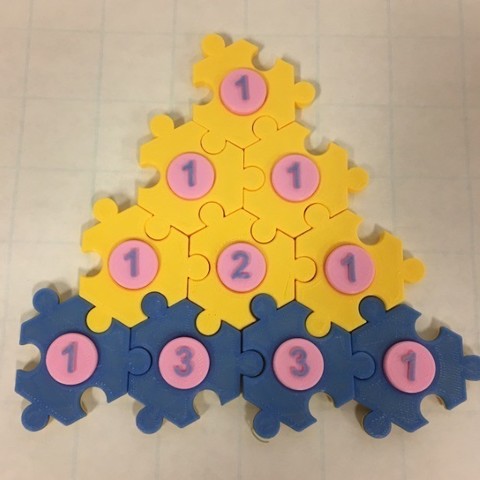 Download free STL file Jigsaw, Tessellating Hexagons, Pascal's Triangle ...