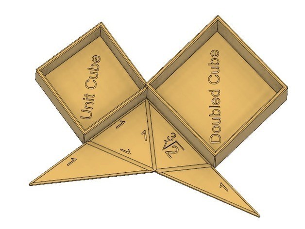 Download free STL file Delian Cube Doubling Problem • Design to 3D ...