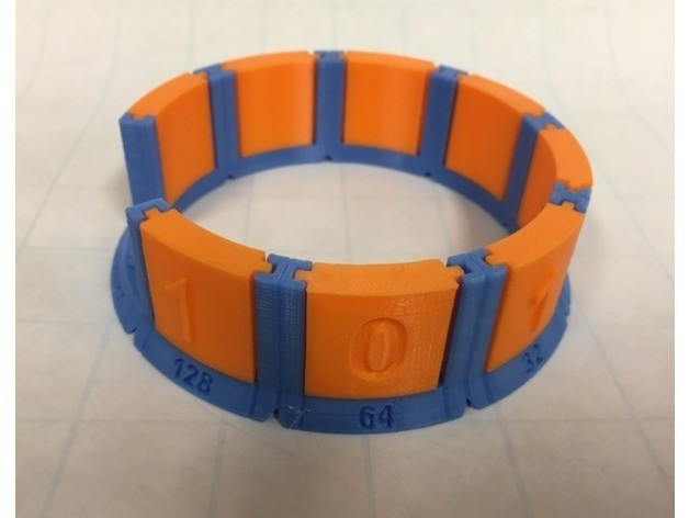 Free STL file Circular Model for Binary Numbers, Binary Thinking, Base ...