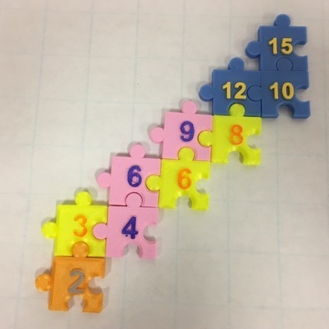 Download free 3D printer files Jigsaw Number Pieces, Puzzle, Sequences ...