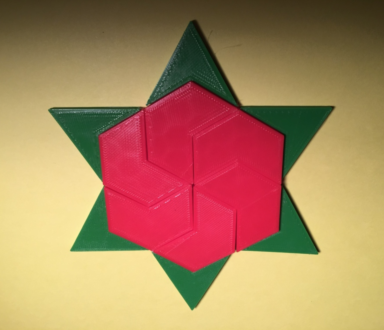 Download free STL file Hexagram, Hexagonal Star, Hexagon Puzzle • 3D ...