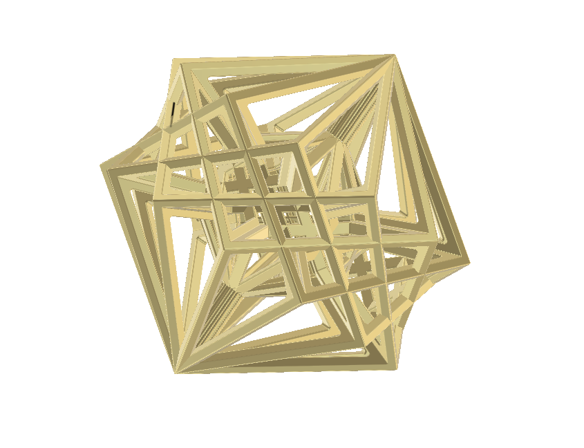 Download free STL file Hypercube and Hyper-Hyperboloid • Model to 3D ...