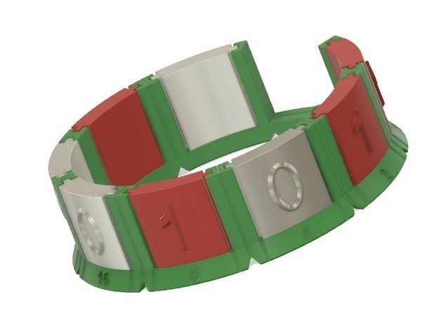 Free STL file Circular Model for Binary Numbers, Binary Thinking, Base ...