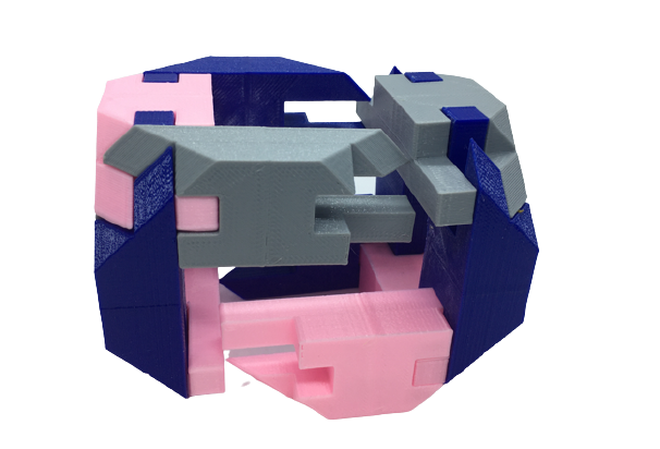 Archivo STL gratis Modelo de articulación triple, cubo truncado ...