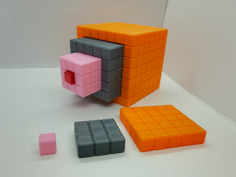 Download free STL file Nesting Cubes, Recursive Cubes, Cubes within ...