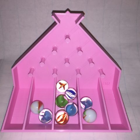 Download free 3D printer templates Plinko (Galton Board, Binomial ...