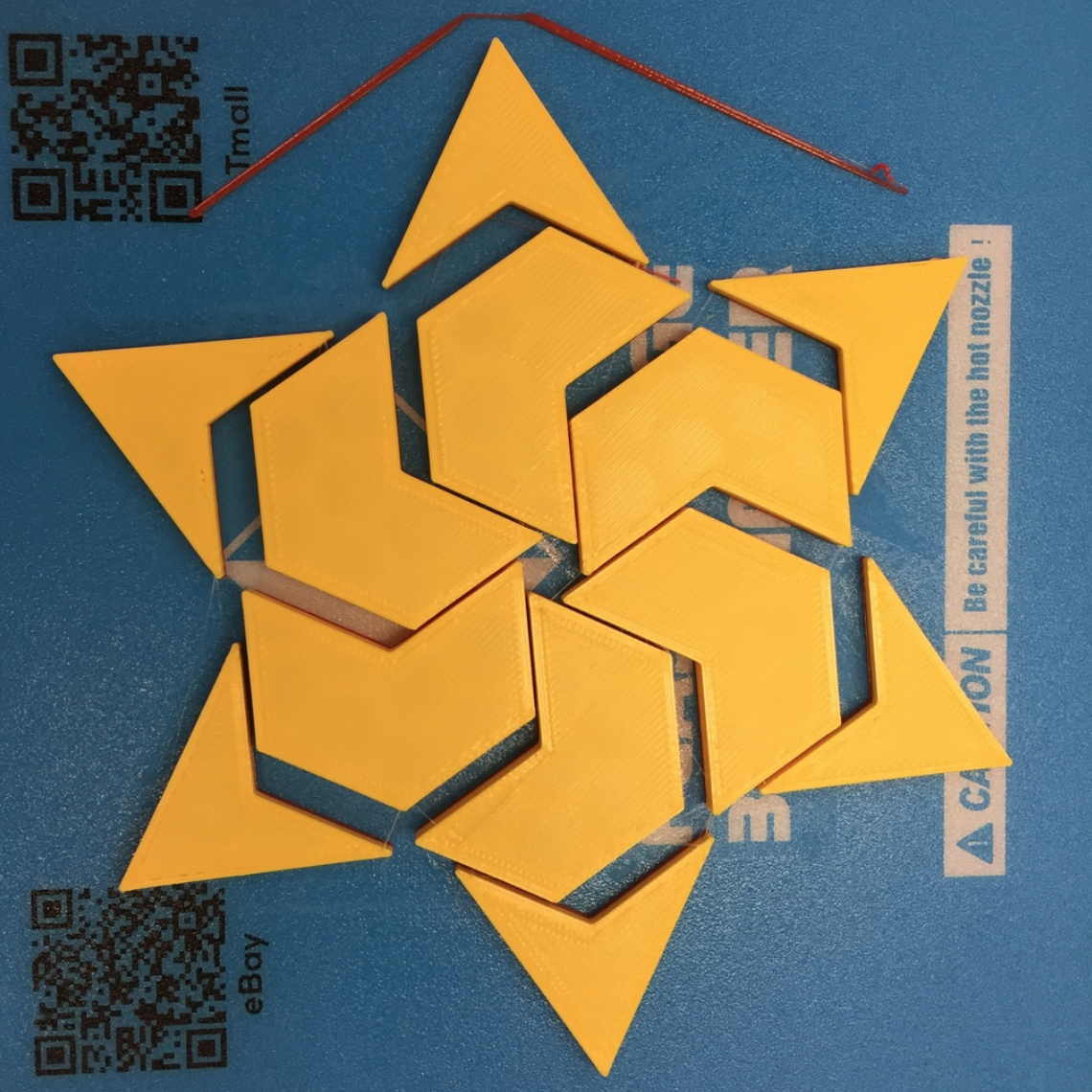 Download free STL file Hexagram, Hexagonal Star, Hexagon Puzzle • 3D ...