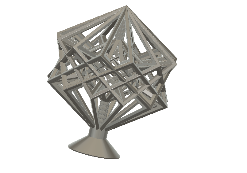 Download free STL file Hypercube and Hyper-Hyperboloid • Model to 3D ...