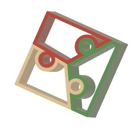 Download free 3D printer templates Cube Trisection, Cake Sharing, Non ...