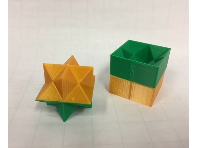 Free STL file Non-Flexible Spiky Stellated Rhombic Dodecahedron Half ...