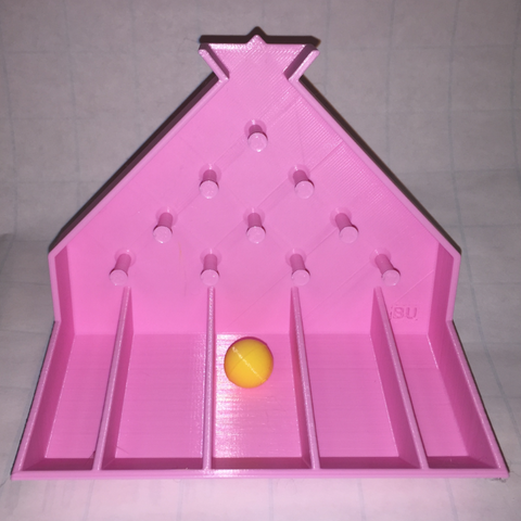 3D printed Plinko (Galton Board, Binomial Distribution, Bernoulli ...