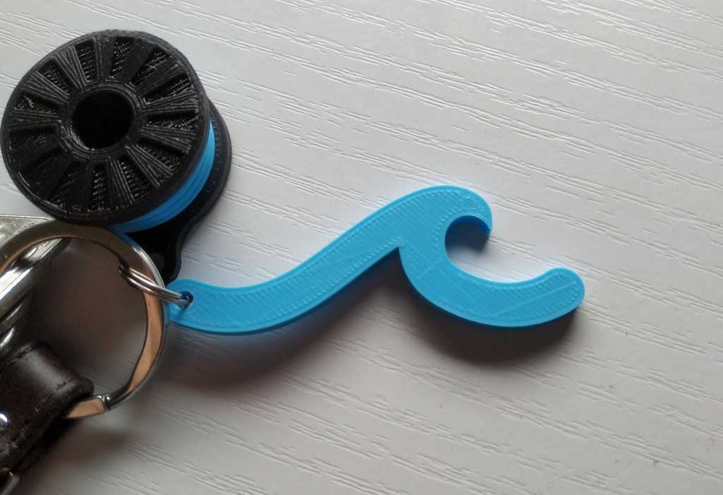 Download free STL file Wave Keychain • 3D printing design ・ Cults