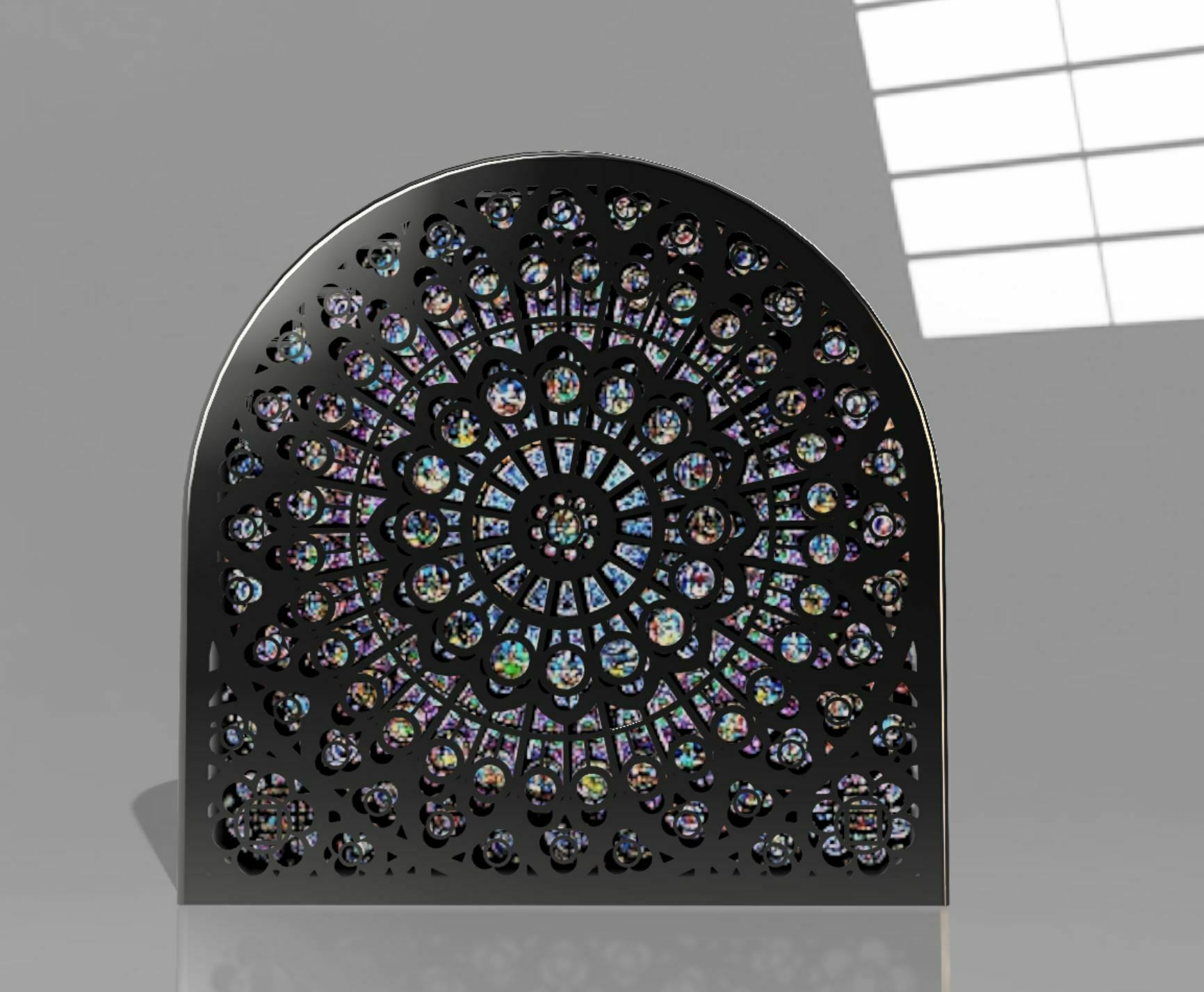 Free STL file Notre-Dame-de-Paris rose window 🌹・3D printer model to ...