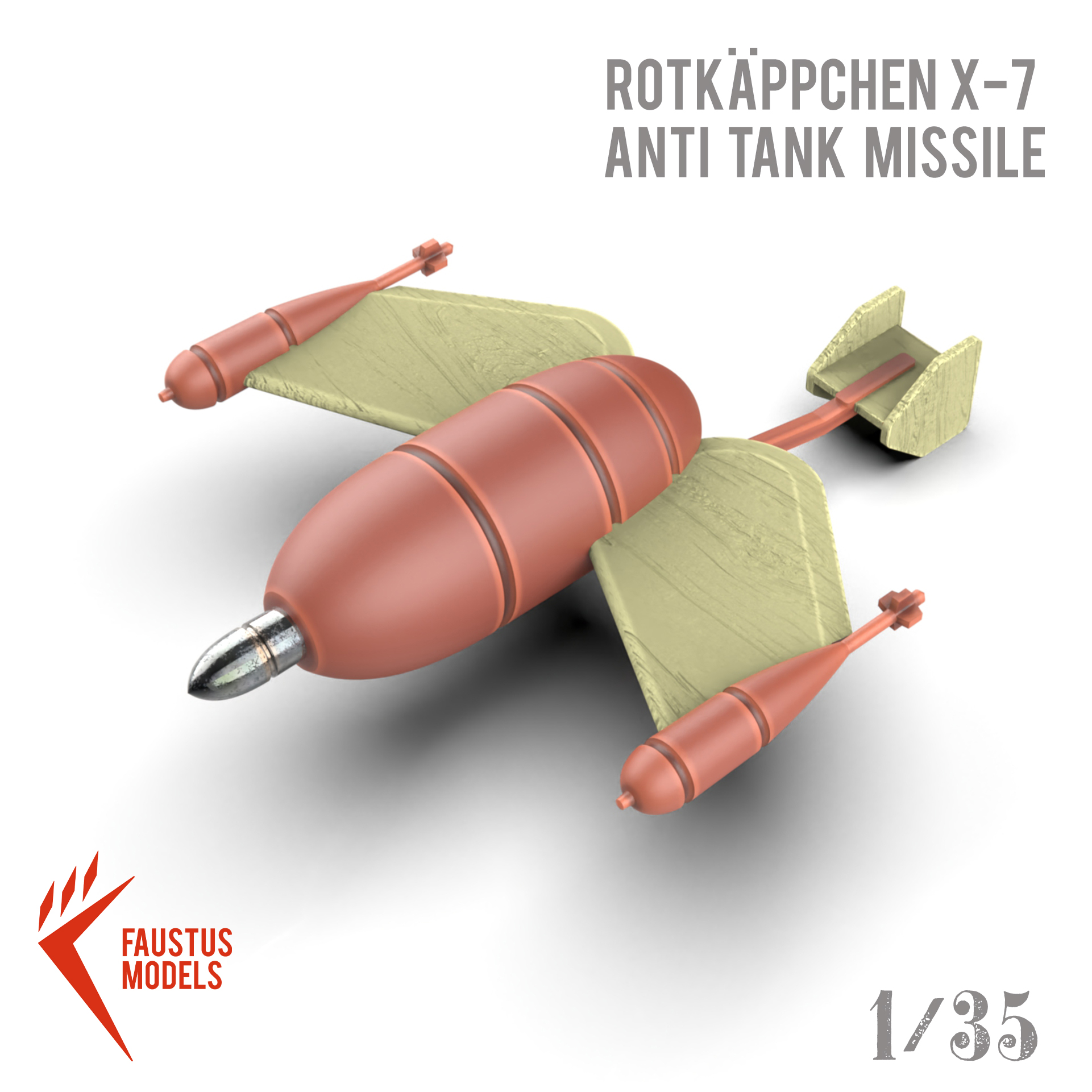 STL file X-7 Anti tank missile "rotkäppchen" 3D print 🪖・3D printing ...