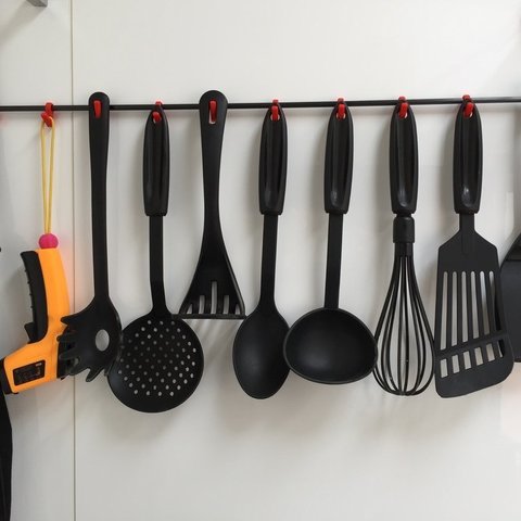 Download free STL file Kitchen Hooks And Rod Mounts (Organizer, NO ...