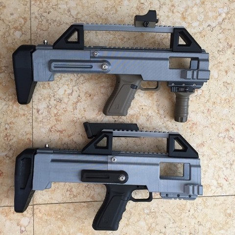 Download free STL file MINI & LARGE PDW (Airsoft Carbine Conversion Kit ...