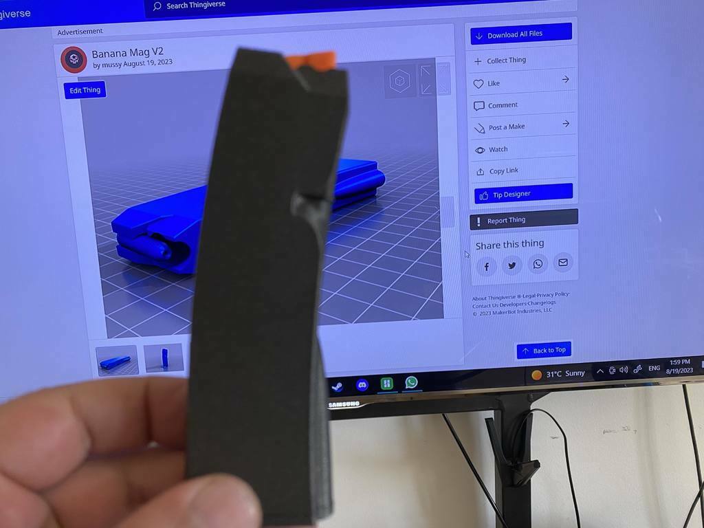 Free 3D file Banana Mag V2・3D printable model to download・Cults