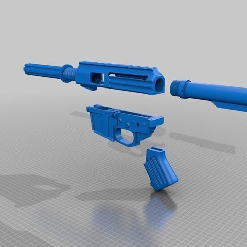 Download free STL file AR-15 Feather Weight Pistol (PROP) • 3D ...