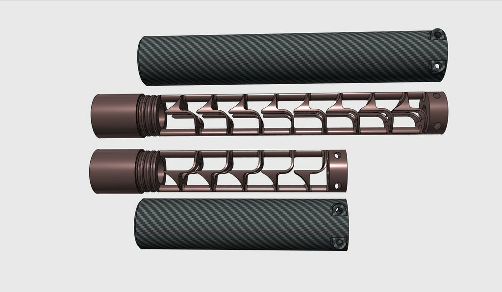 Free STL file Two piece Air Gun Suppressor・3D print design to download ...