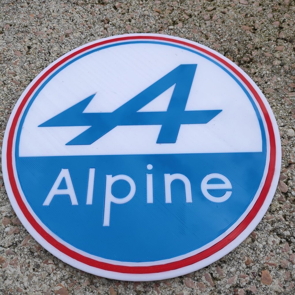 Fichier STL ALPINE RENAULT LOGO grande taille・Modèle imprimable en 3D à ...