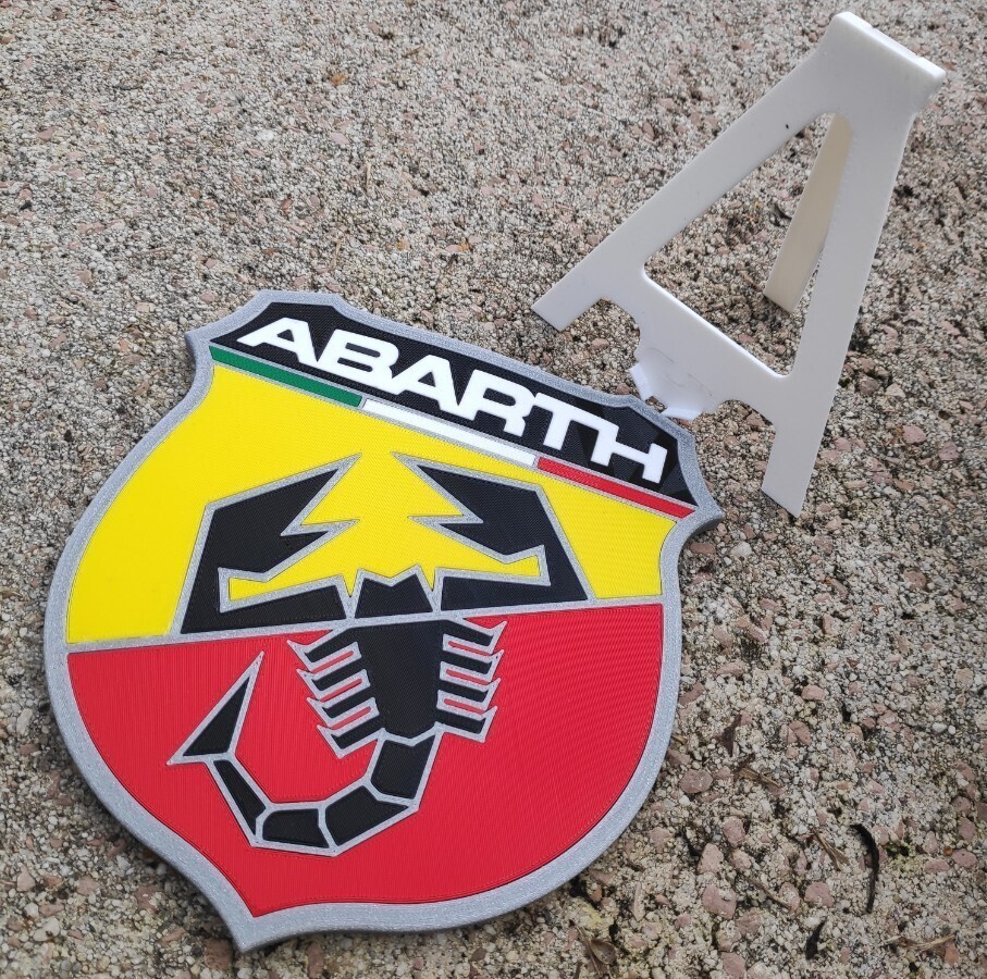 STL file ABARTH logo sign badge ecusson・Model to download and 3D print ...