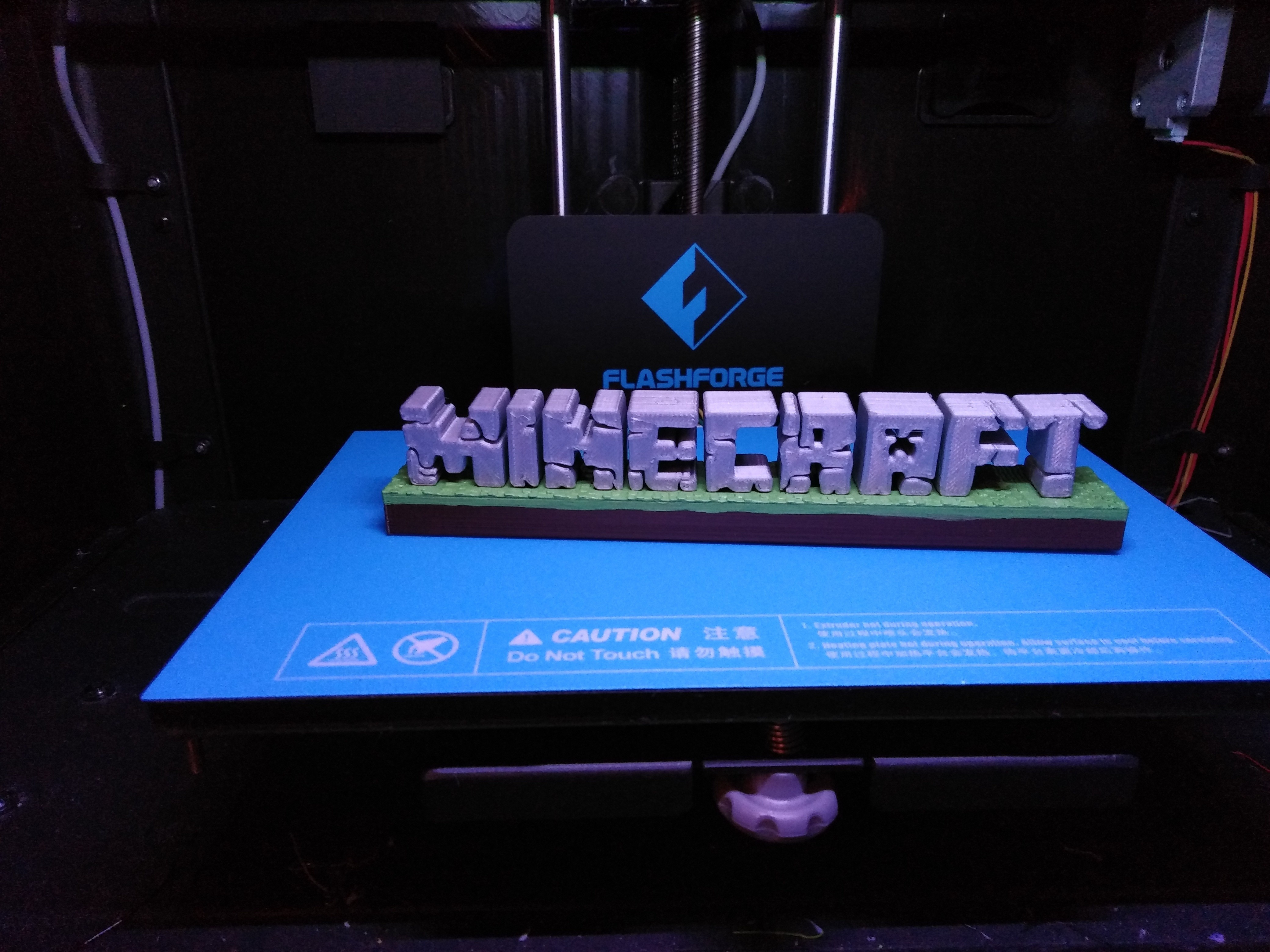 3D print Minecraft 3D logo • made with flashforge pro・Cults