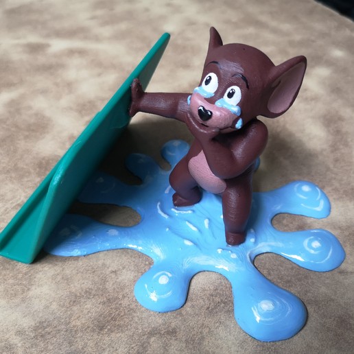 Download STL file jerry meme cell phone holder • 3D printer object ・ Cults