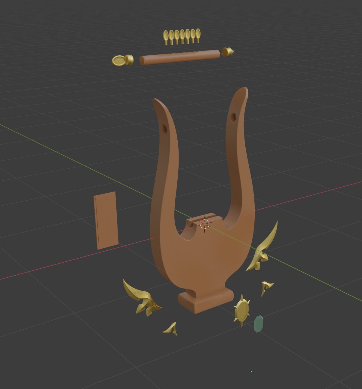 Download STL file Venti Genshin Impact lyre cosplay 3d print • 3D ...