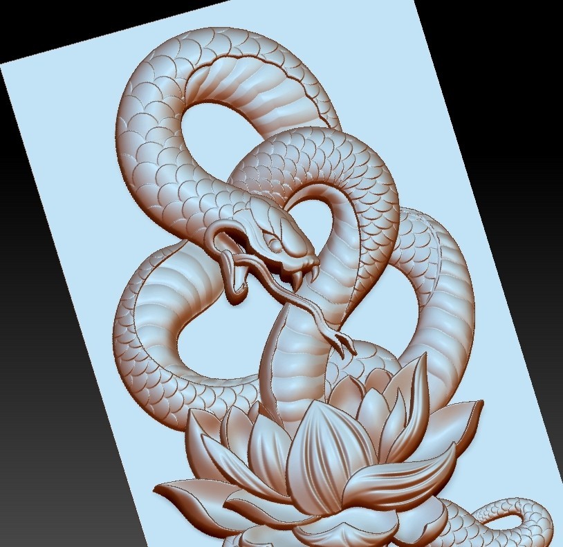 Free STL file snake pendant model of bas-relief 🐍・Object to download ...