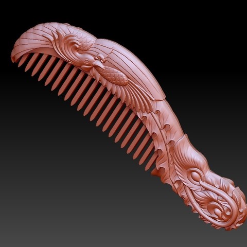 Download free OBJ file Phoenix Comb • 3D printable design ・ Cults