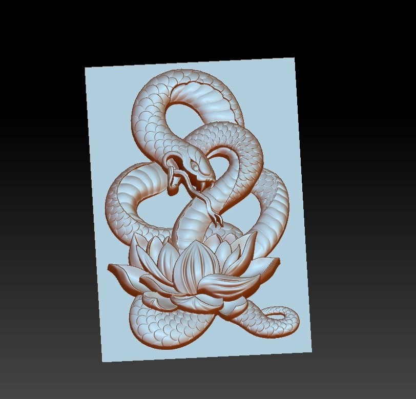 Free STL file snake pendant model of bas-relief 🐍・Object to download ...