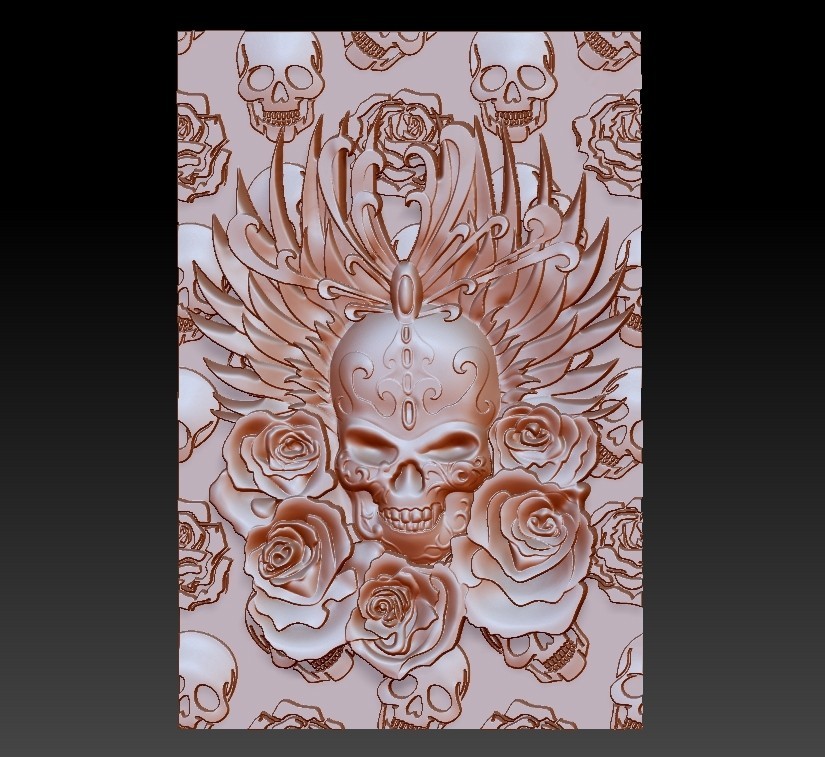 Free STL file skull and rose 💀・3D print object to download・Cults