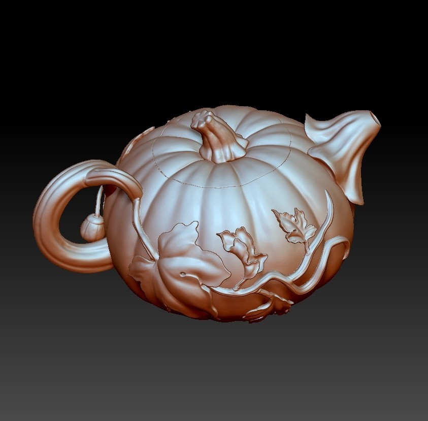 Free STL file pumpkin teapot・3D printer design to download・Cults