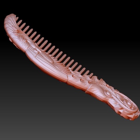 Download free OBJ file Phoenix Comb • 3D printable design ・ Cults