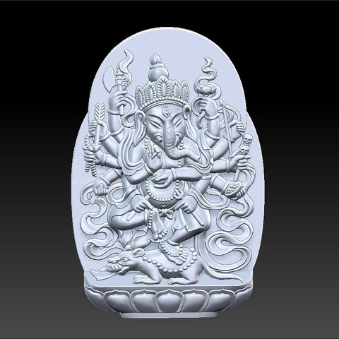 Download free STL file Ganesha elephant god • Template to 3D print ・ Cults