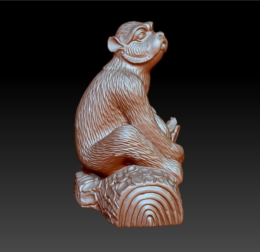 Free STL file monkey sculpture 3d model・3D printable model to download ...