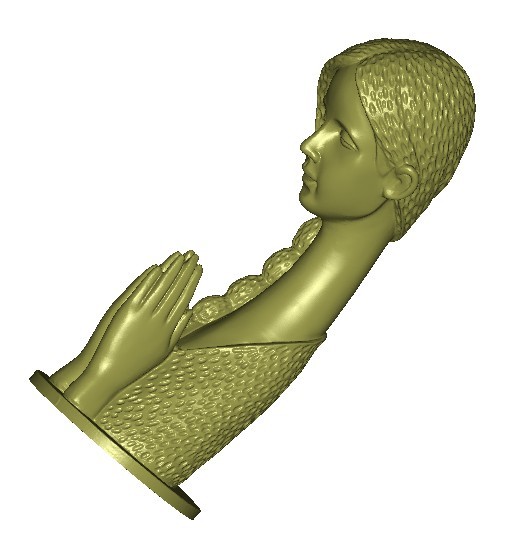 Free STL file girl woman prayer 3d model・3D printer model to download・Cults