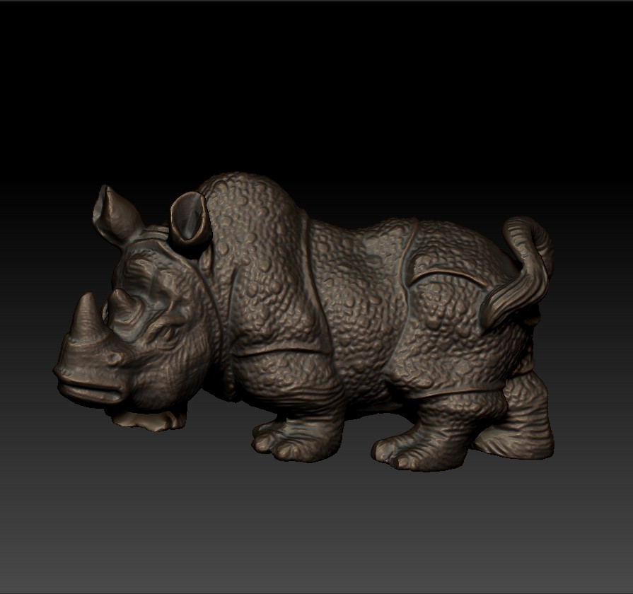 Free STL file rhinoceros sculpture・Model to download and 3D print・Cults