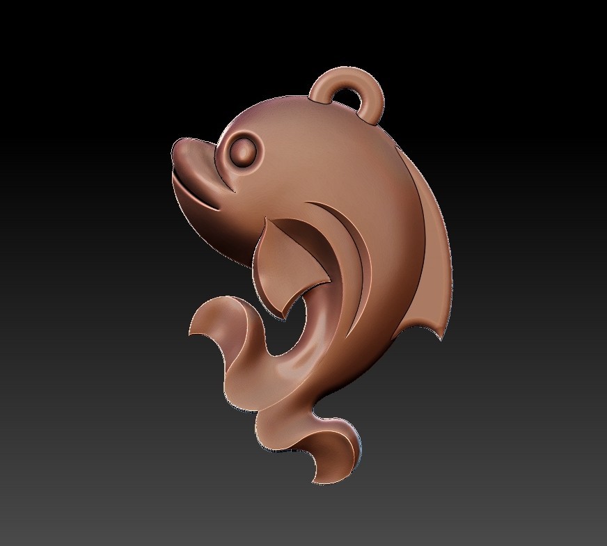 Free STL file dolphin pendant 🐬・3D printer design to download・Cults