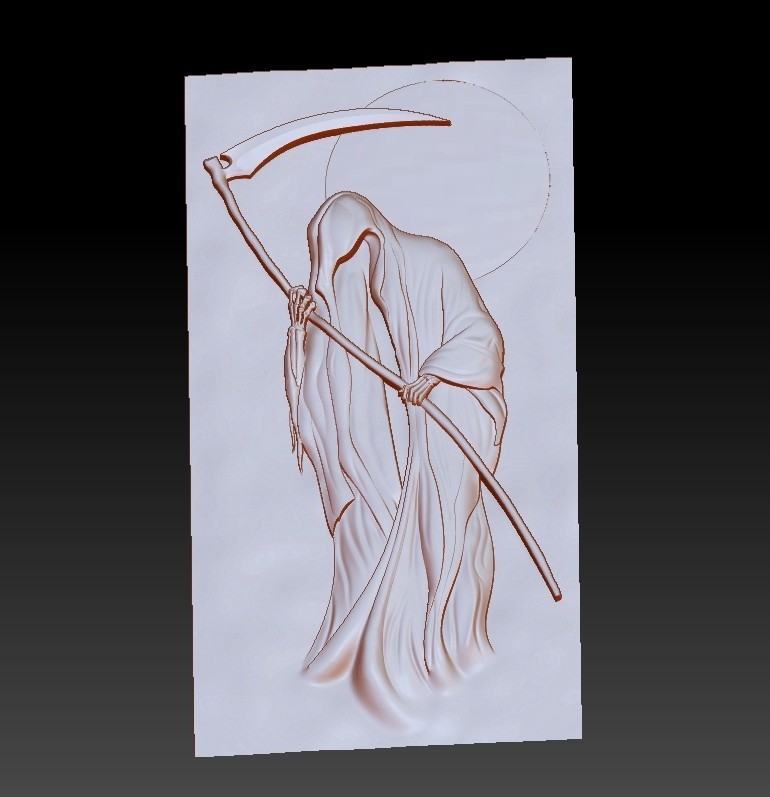 Free STL file Death Grim Reaper model of bas-relief 💀・3D print model to ...