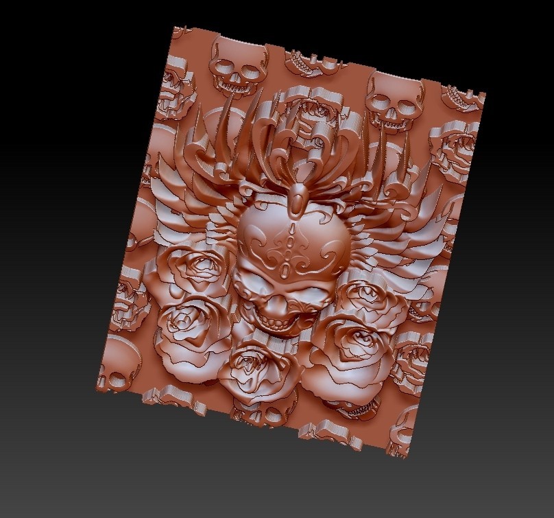Free STL file skull and rose・3D print object to download・Cults