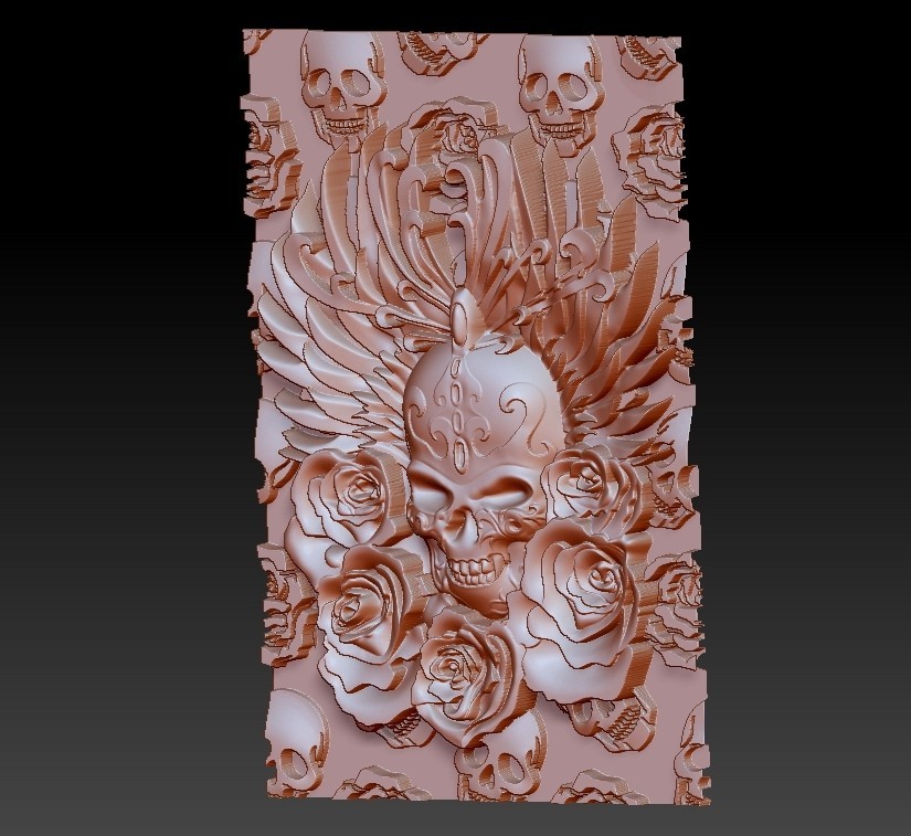 Free STL file skull and rose 💀・3D print object to download・Cults