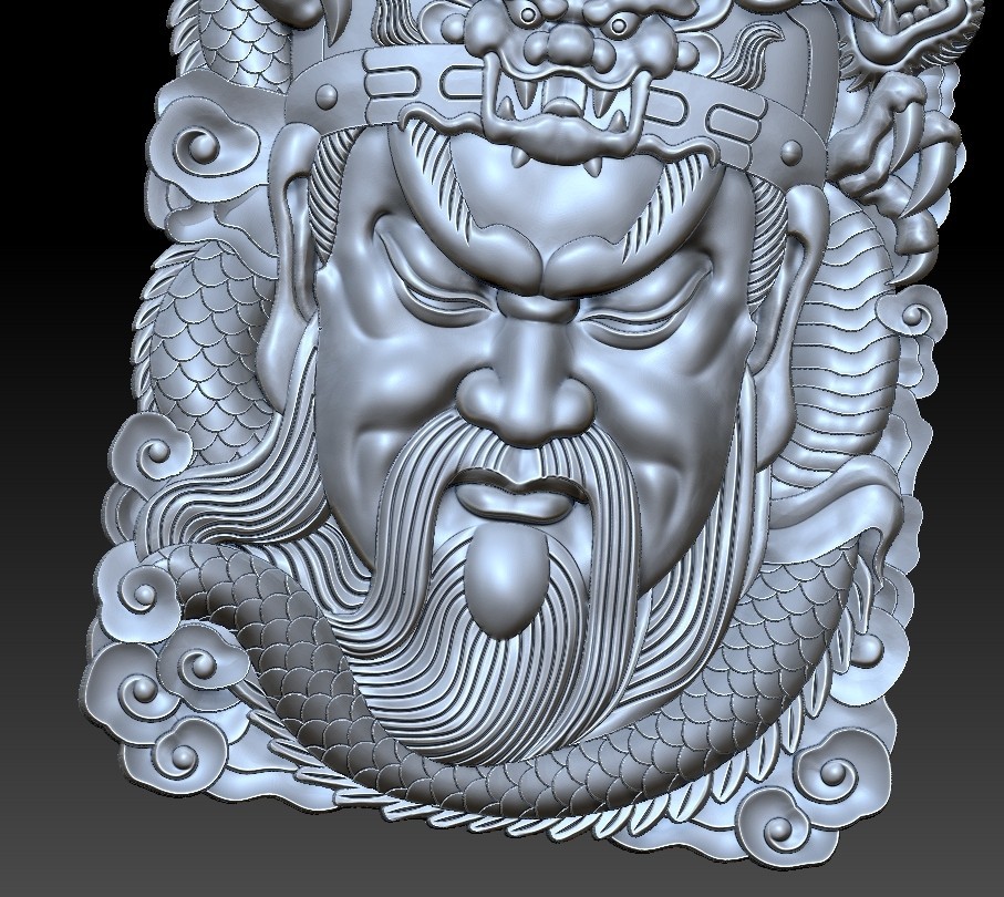 Free STL file Guangong and dragon・3D printer design to download・Cults
