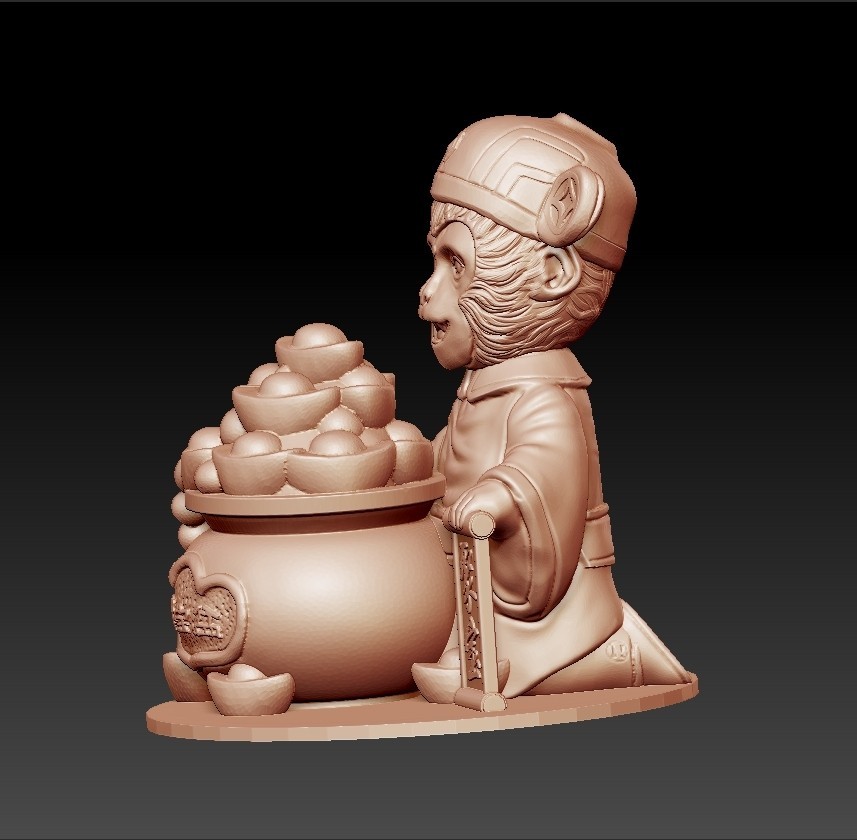 Free STL file lucky monkey 🐒・3D printer model to download・Cults