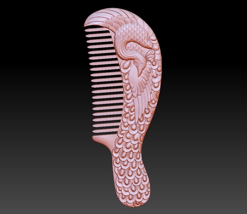Free STL file peocock comb・3D printing idea to download・Cults