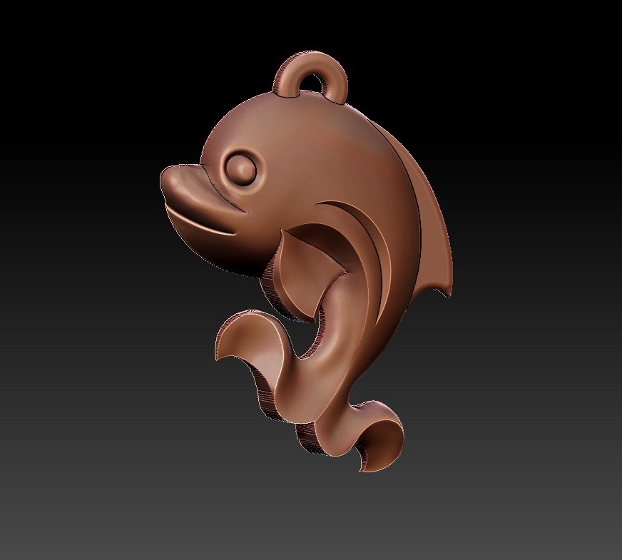 Free STL file dolphin pendant 🐬・3D printer design to download・Cults