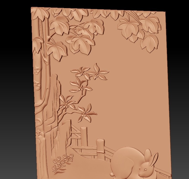 Free STL file bas-relief of rabbits 🇨🇳・Template to download and 3D ...