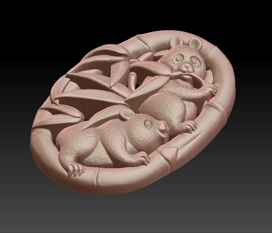 Free STL file two pandas pendant 🐼・3D print object to download・Cults
